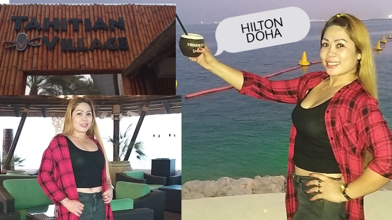 AMAZING OUTDOOR BAR#TAHITIAN VILLAGE#HILTON DOHA HOTEL#ANALYN T. ELS ...