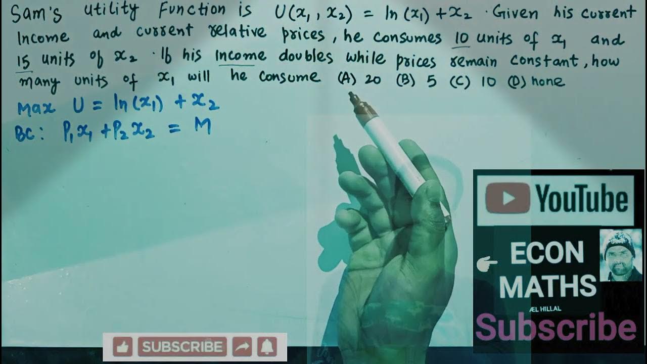 Constrained optimization problem - YouTube
