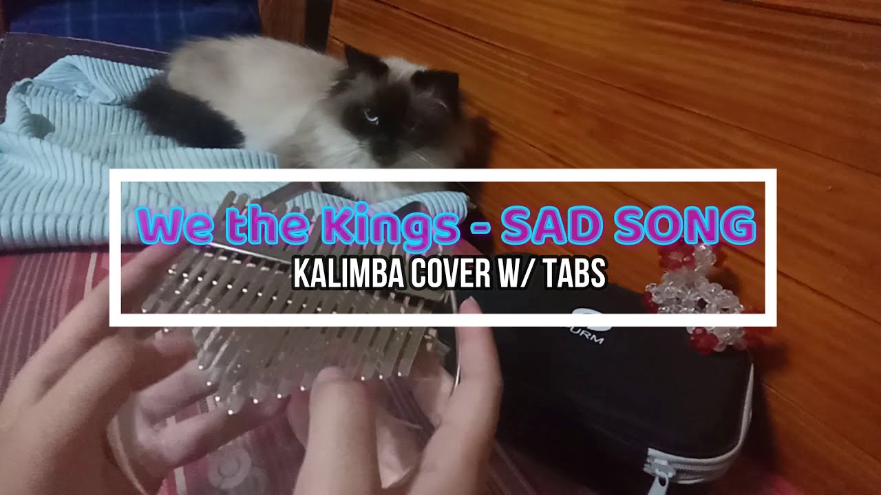 Sad Song - We the Kings || short kalimba cover with tabs and lyrics ...