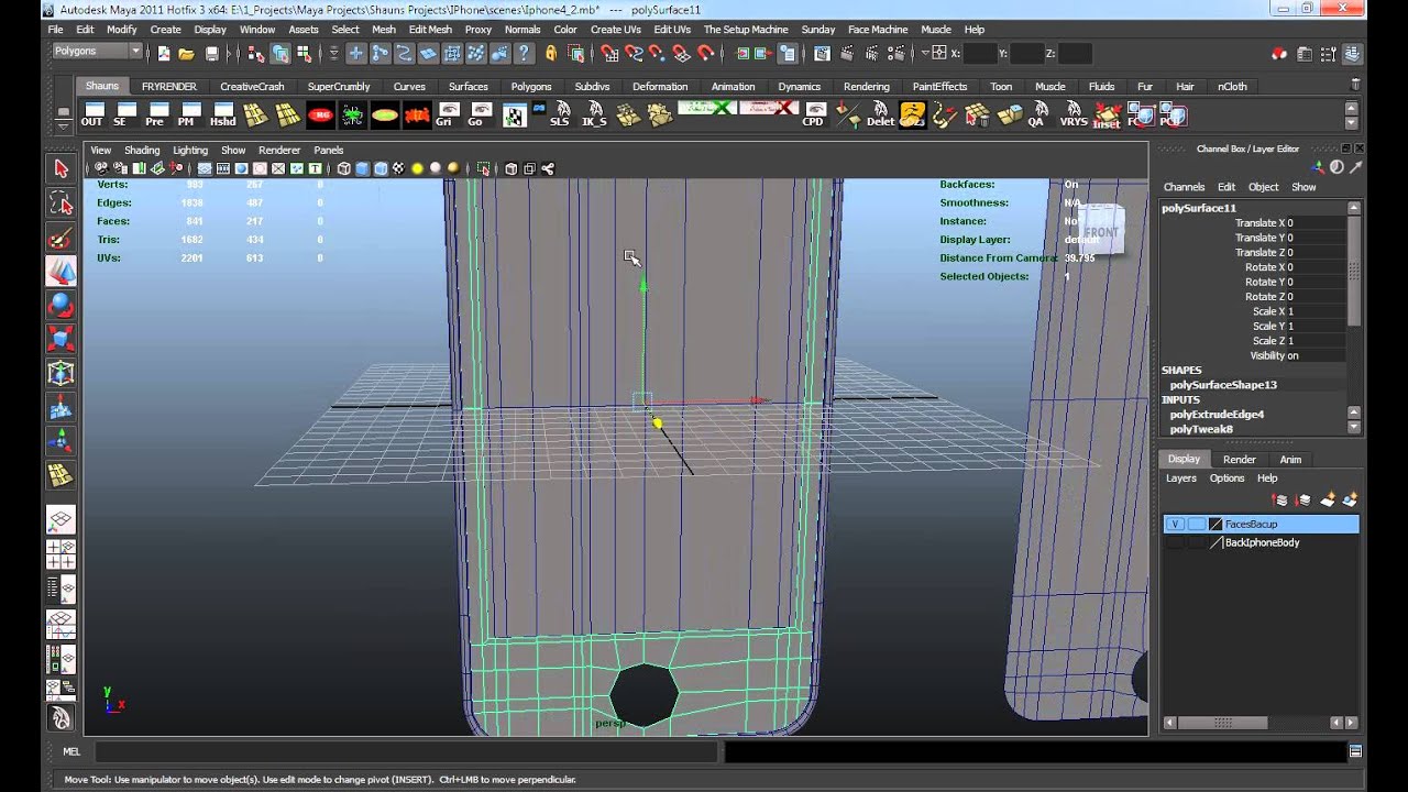 Modeling Texturing Shading And Rendering The Iphone In Maya Part 1
