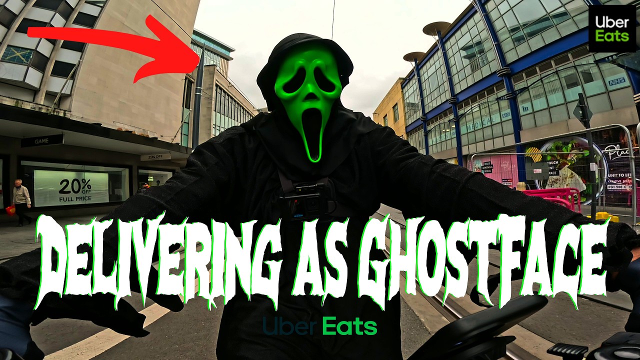 Ghostface Returns to Deliver UberEATS in Birmingham 👻 (Halloween ...