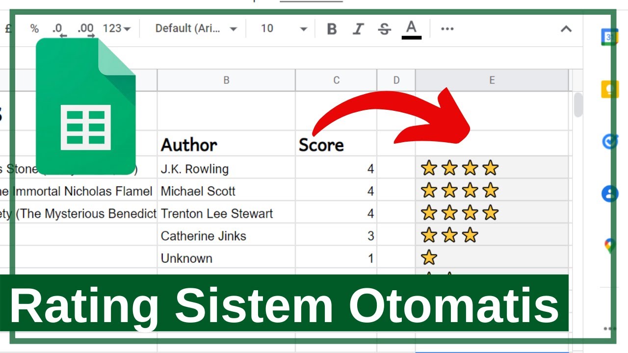 CARA MEMBUAT SISTEM RATING OTOMATIS DI GOOGLE SHEET - YouTube