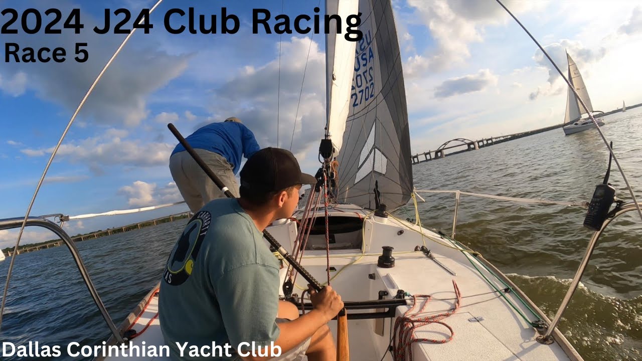 J24 Wednesday night club racing Race 5. With onboard crew conversation ...