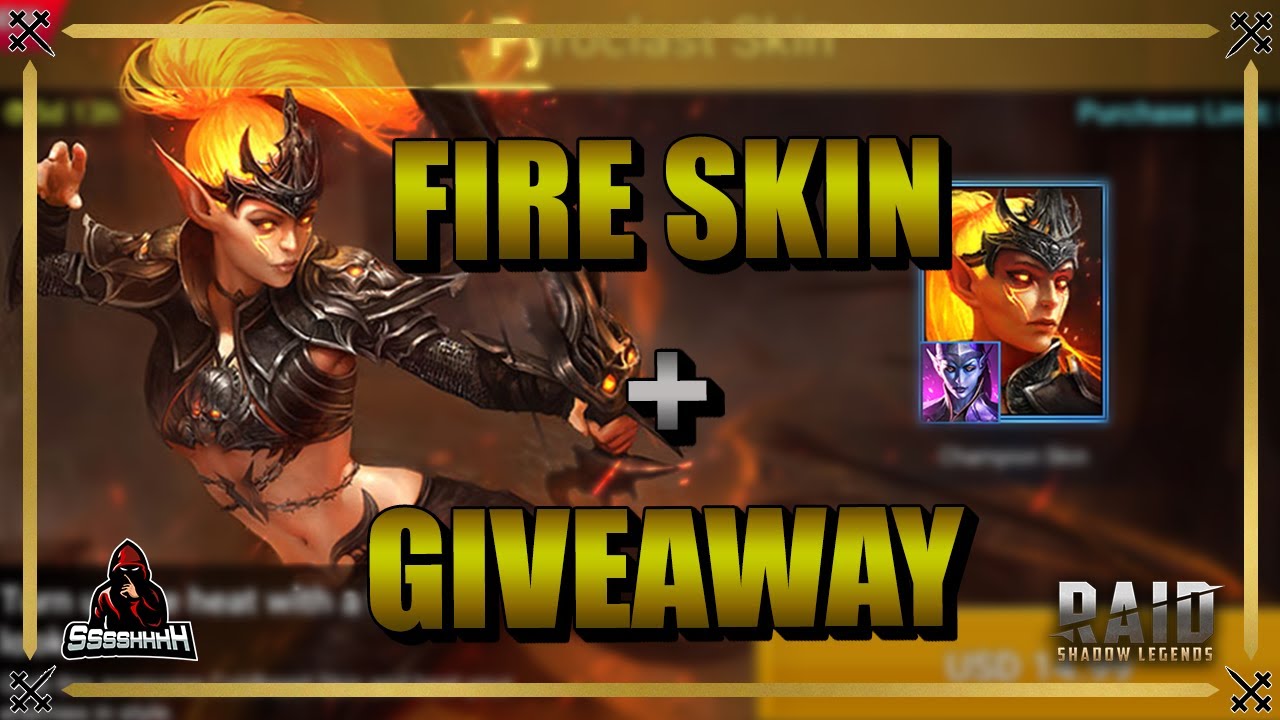 New Pyroclast Coldheart Skin Review Giveaway Finished Raid Shadow Legends Day 280 Youtube