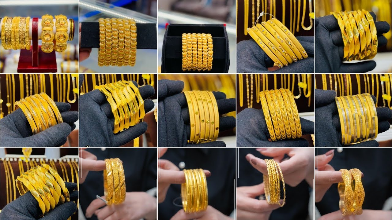 9.73Gm Starts😳Latest Dailywear & Partywear Gold Bangles Designs ...