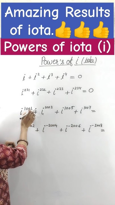 Powers of iota, questions on power of iota (i) #maths #iota - YouTube