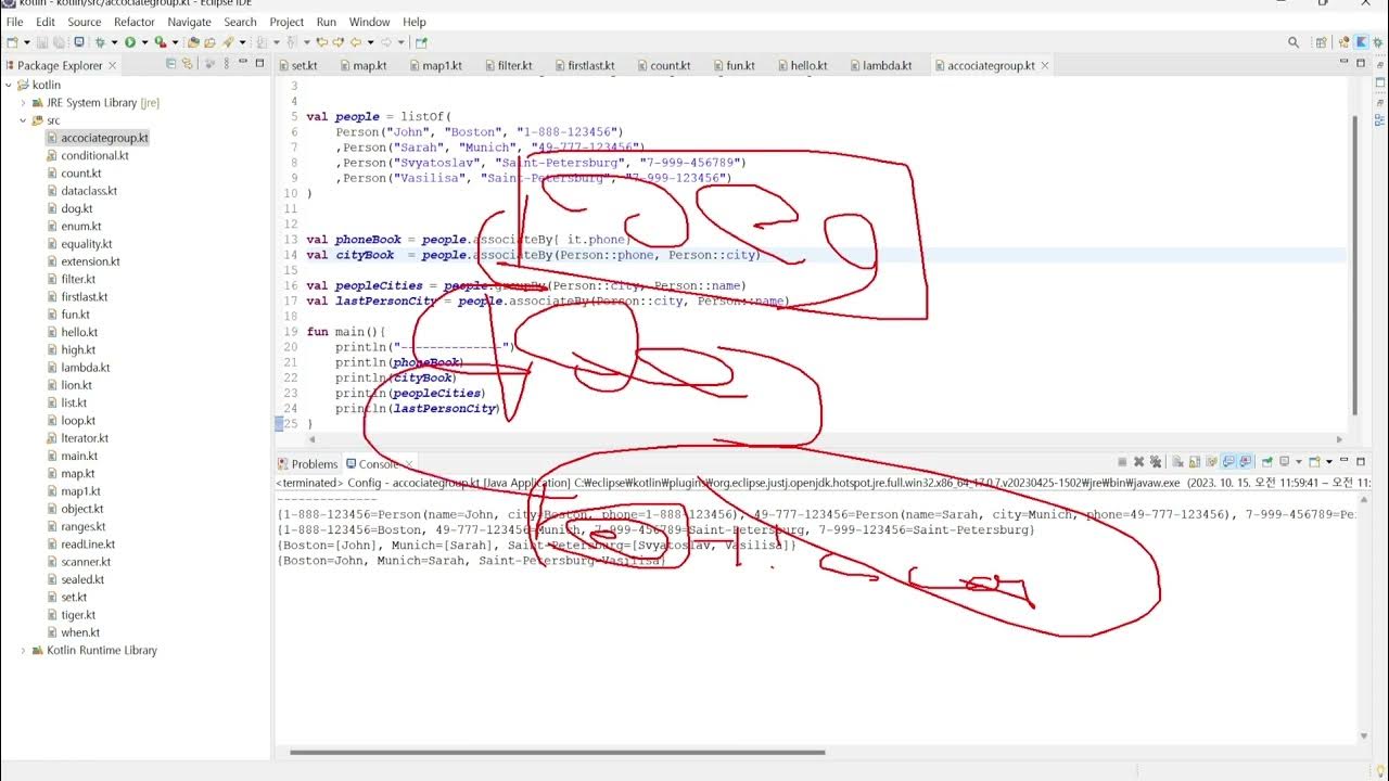 kotlin example - associateBy,groupBy, partition,flatMap - YouTube