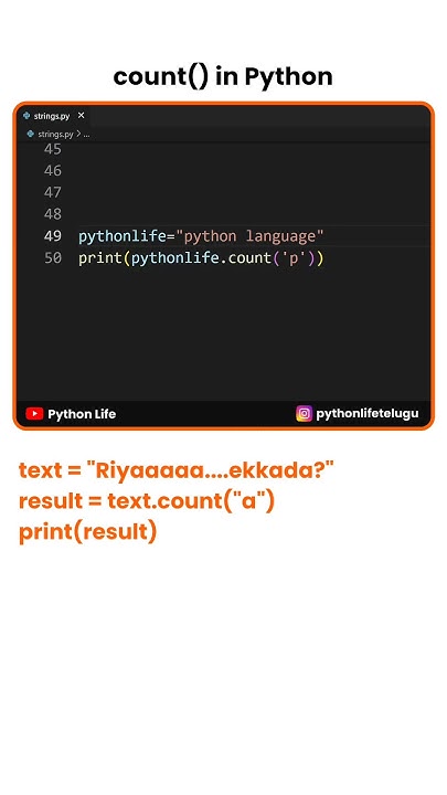 Count in Python - YouTube