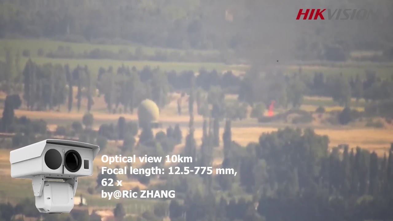 Hikvision Thermal & Optical Bi spectrum fire detection at 10km - YouTube