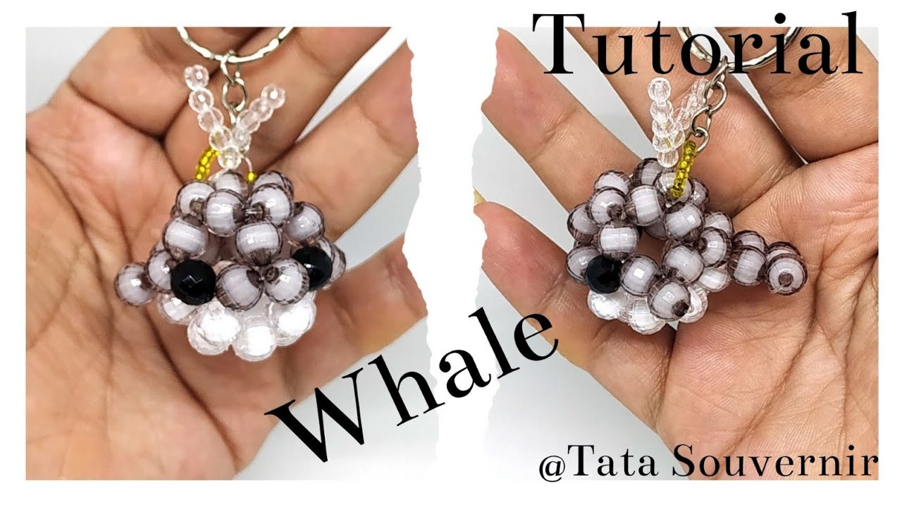 How to Bead Animal Keychain "Whale"/ DIY / Beading Tutorial/Kerajinan ...