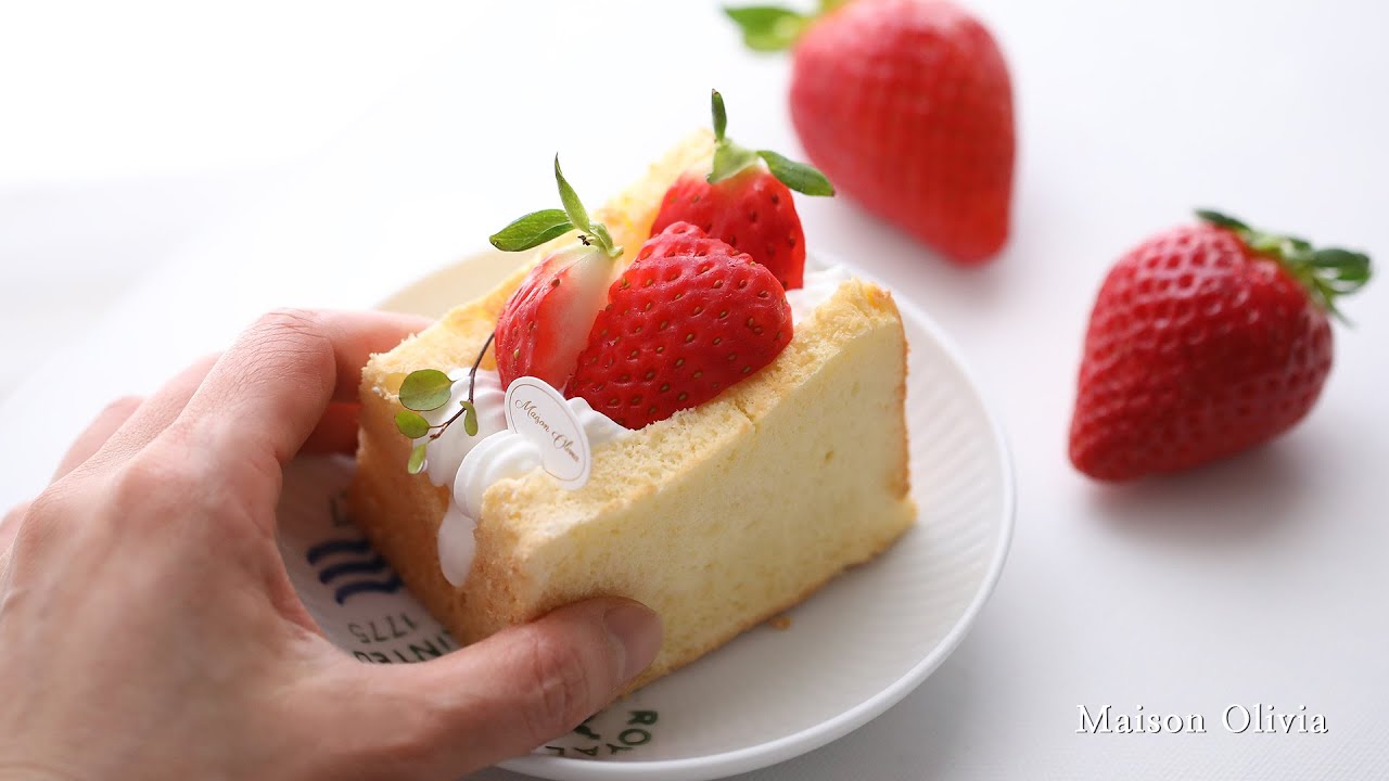 쉬폰 딸기샌드위치 ( Chiffon Strawberry Sandwich ) - YouTube