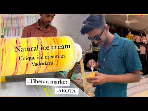 Unique ice cream in Vadodara ( Tibetan market) - YouTube