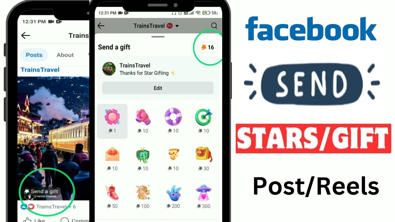 Facebook Star Gift Send - YouTube