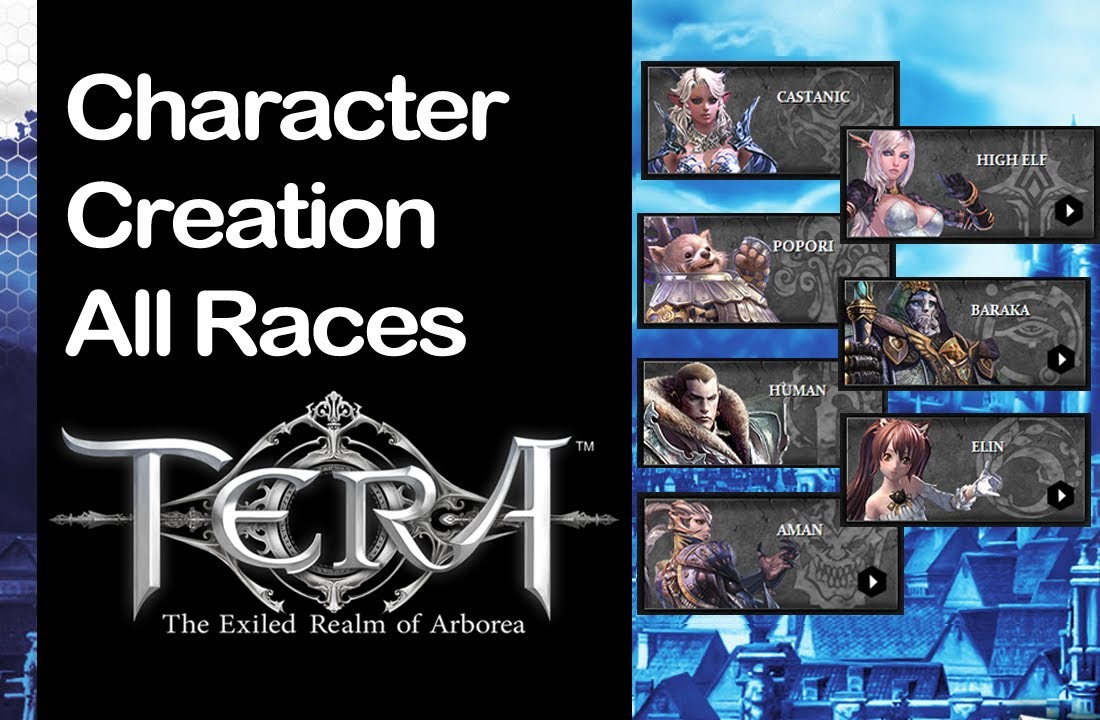 TERA Online Beta - Character Customization (All Races) - YouTube