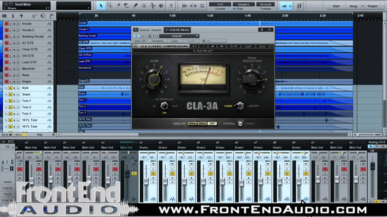 Waves CLA-3A Compressor on Drum Bus - YouTube