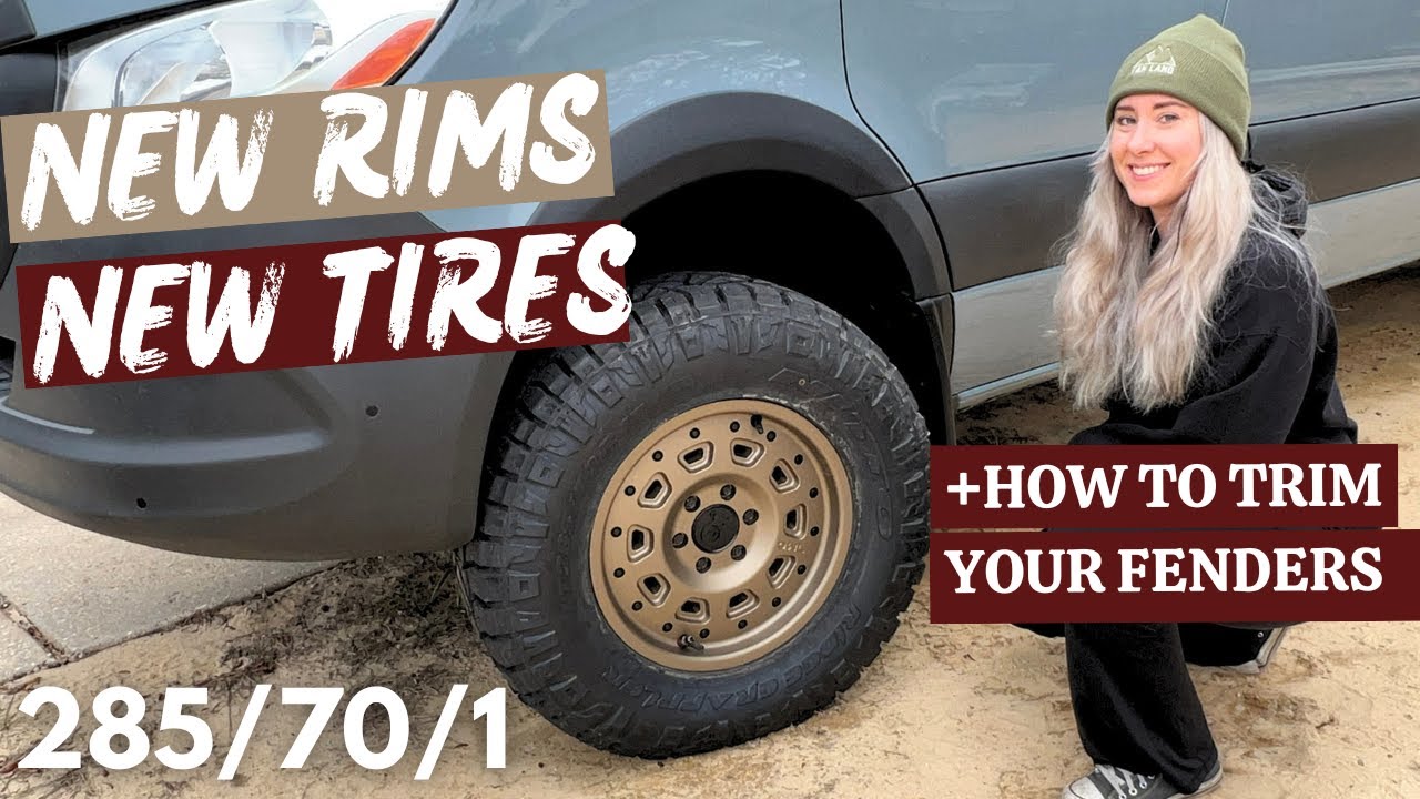 How we Fit Oversized 33" Tires on a Sprinter Van! - YouTube