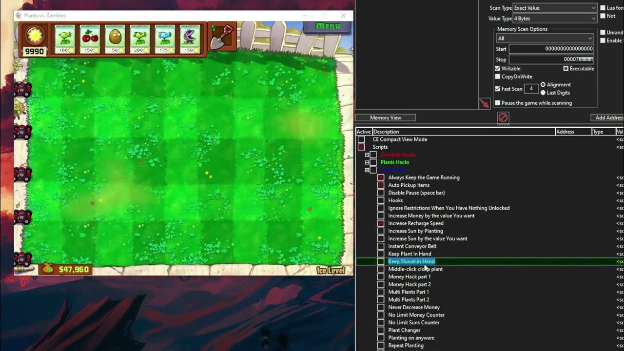 PvZ Cheat Engine - Script in C language {$ccode} - YouTube