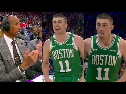 Payton Pritchard kept staring down Reggie Miller after scoring vs 76ers 😂