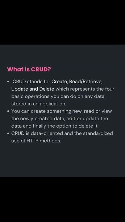 Crud Trending Coding Shortviral Codeing Shortsvideo Coding Crud Youtube