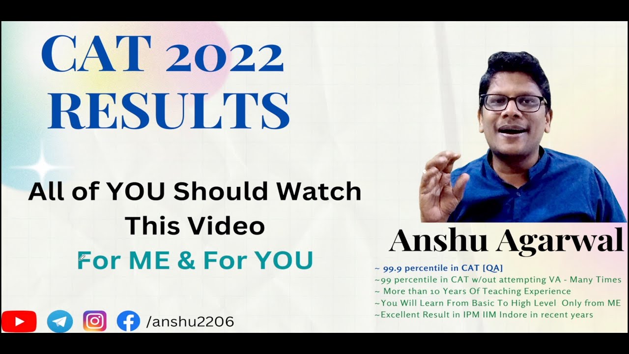 CAT 2022 Results | Must Watch Video For All - YouTube