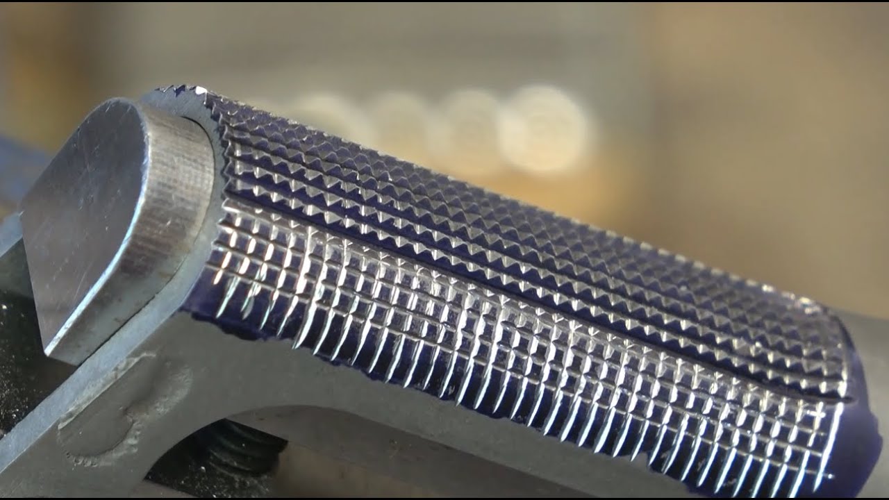 1911 Frame Checkering pt1 - YouTube