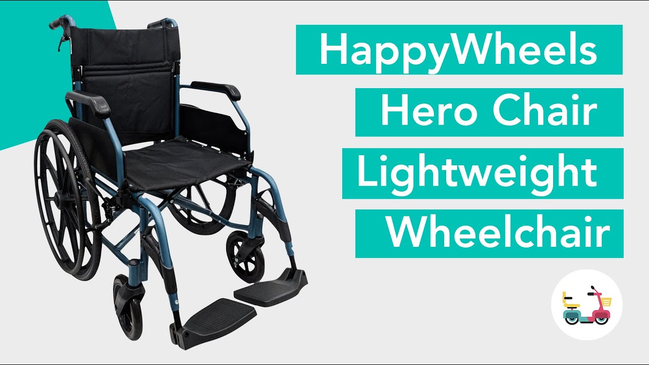 How to Use: HappyWheels Hero Chair Lightweight Wheelchair - YouTube