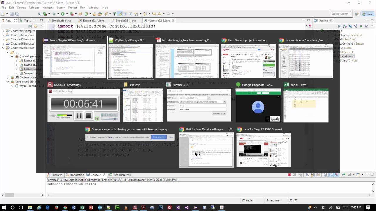 Java Programming 2 - Chapter 32 Exercise 32.5 - Fall 2016 - YouTube