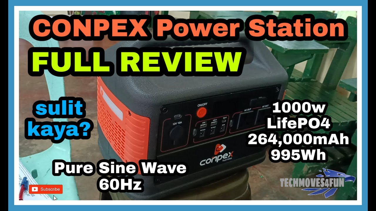 Conpex Power Station | FULL REVIEW | 1000w 995Wh 264000mAh 60Hz | Pure ...
