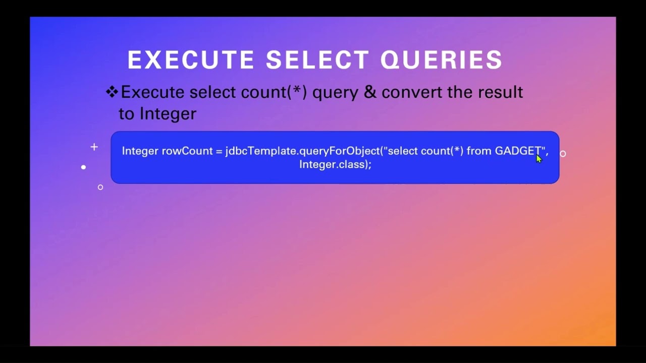 JdbcTemplate QueryForObject Example Jdbc Template QueryForObject JdbcTemplate QueryForObject Example Jdbc Template QueryForObject