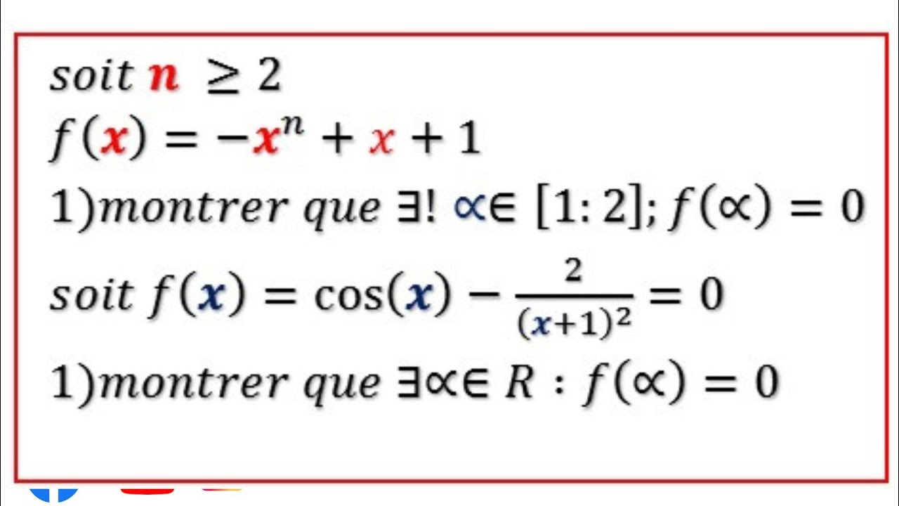 Théorème des Valeurs Intermédiaires TVI Limites et Continuité #2_Bac ...