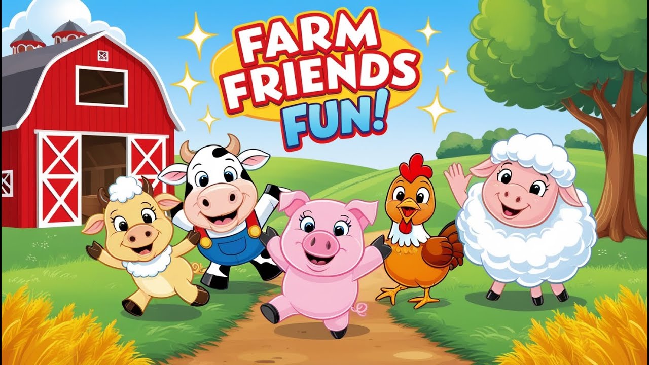 Farm Friends Fun! | Kids Animal Song with Happy Farm Animals | Learn ...