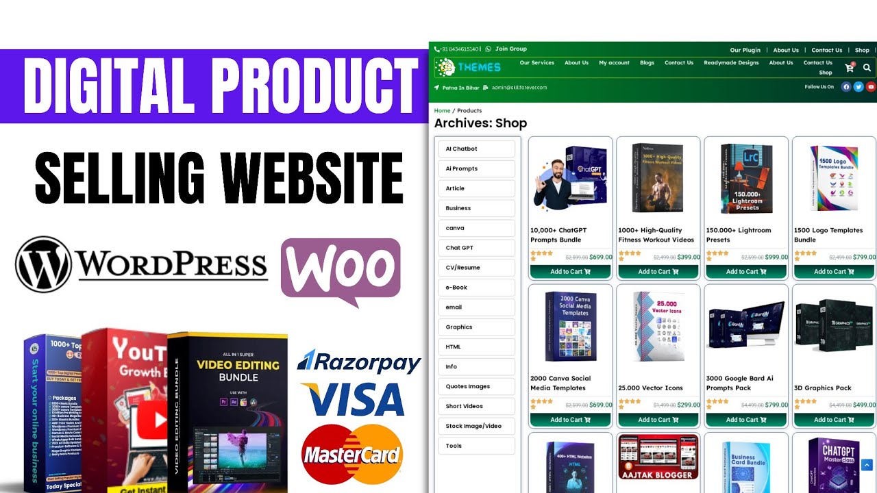 How to Create a FREE Digital Products eCommerce Website with WordPress ...