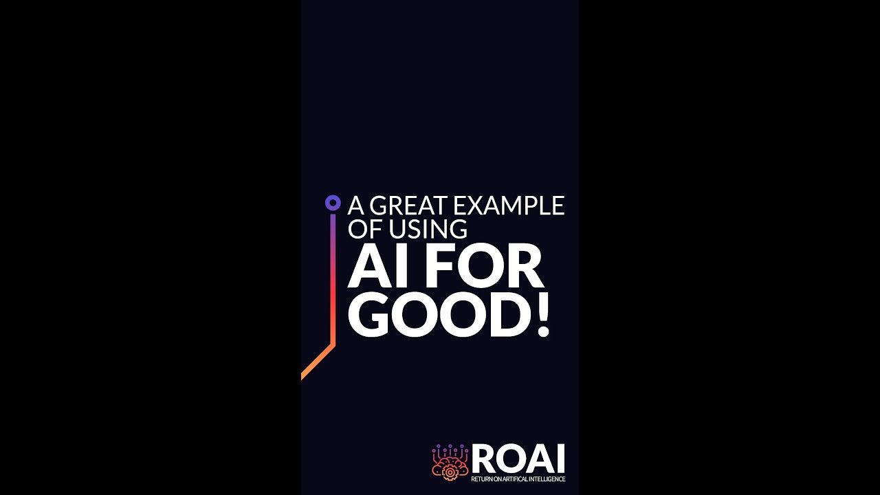 A great example of using AI for good! - YouTube