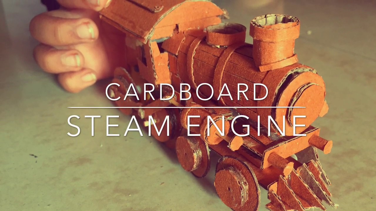 Cardboard Steam Locomotive | DC Motor Powered! - YouTube