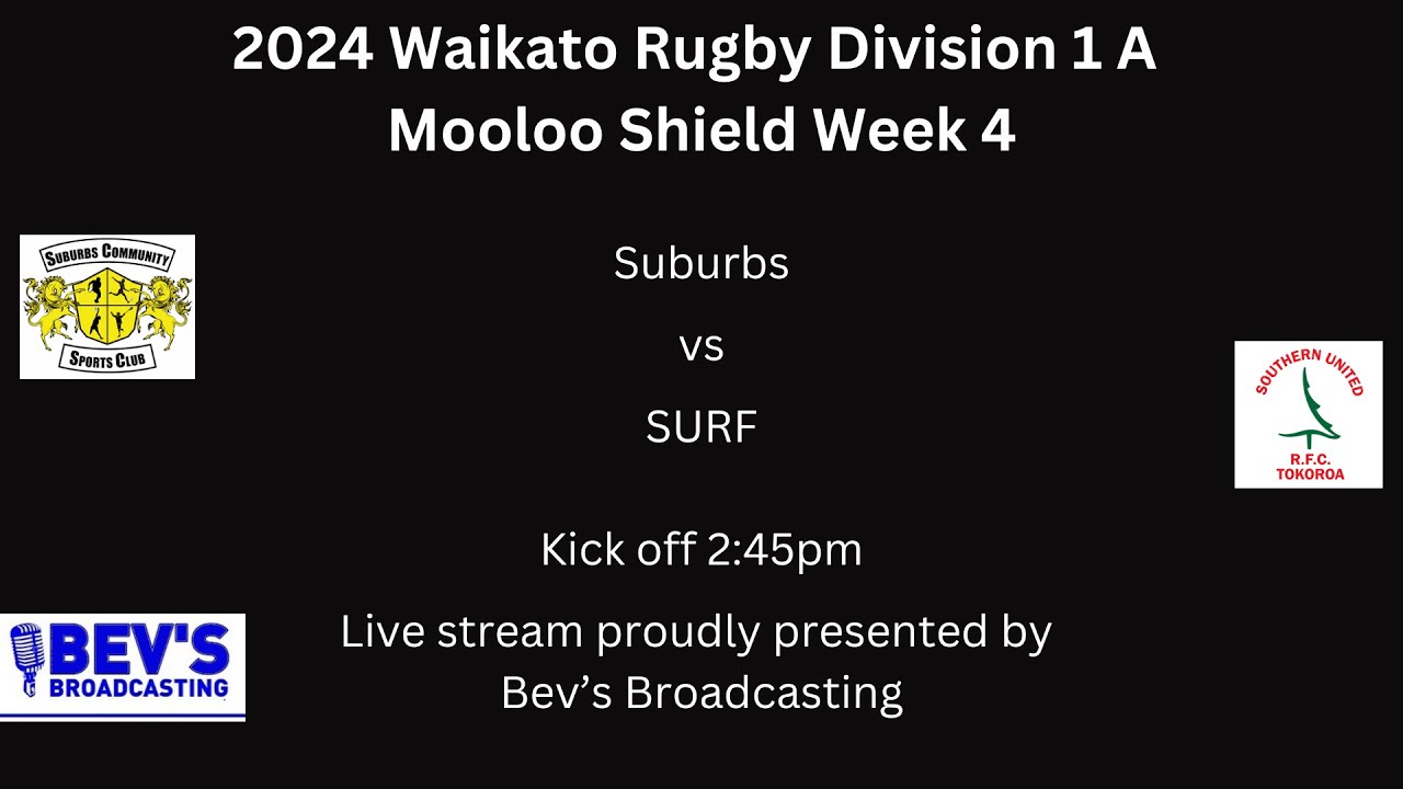 Waikato Division 1A Mooloo Shield Week 4 - Suburbs vs Southern United ...