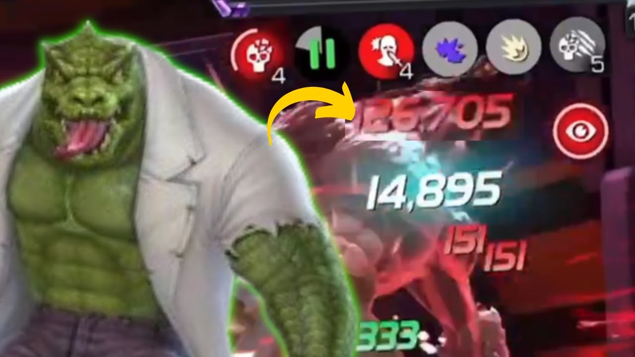 126K SP2 LIZARD 😱 UNSTOPPABLE & UNBLOCKABLE MONSTER in MCOC! - YouTube