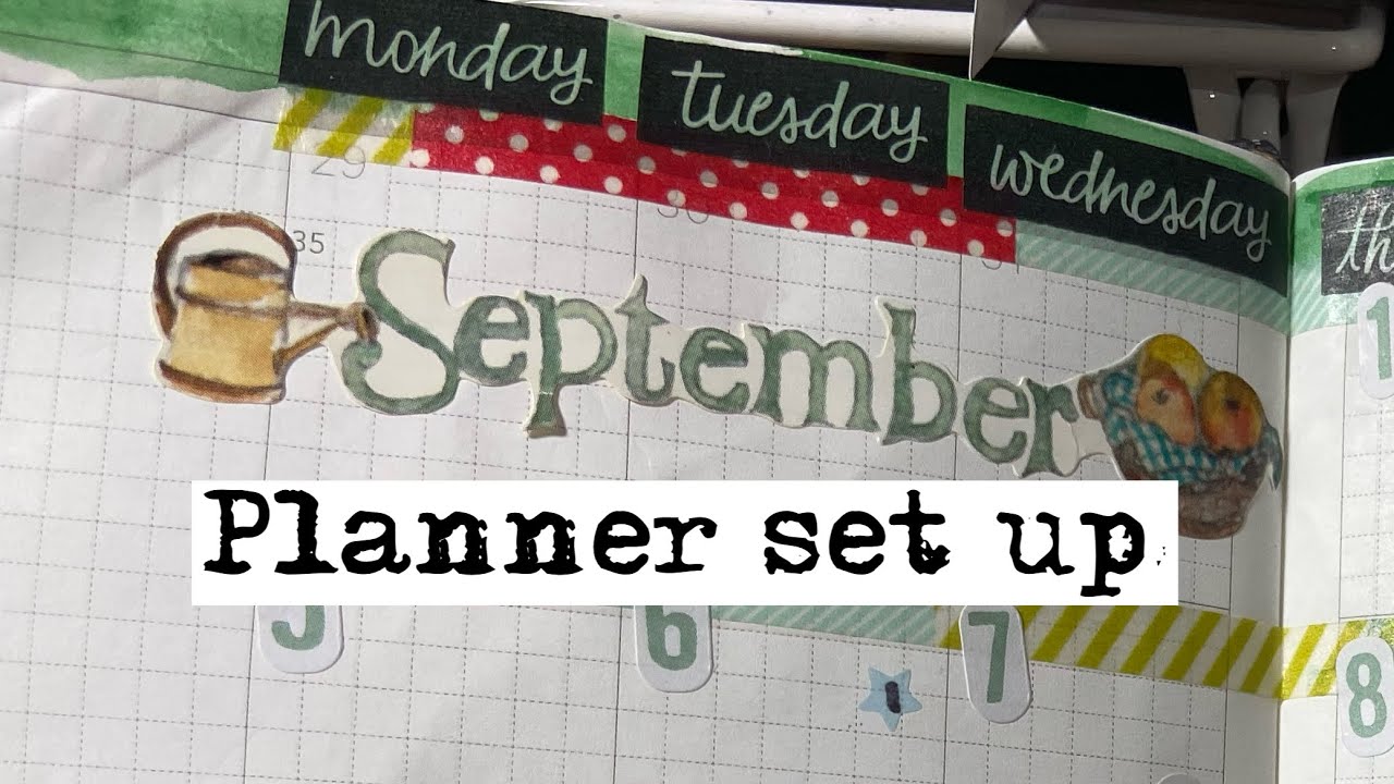 September monthly and current week layouts in my wonderland222 b6 - YouTube