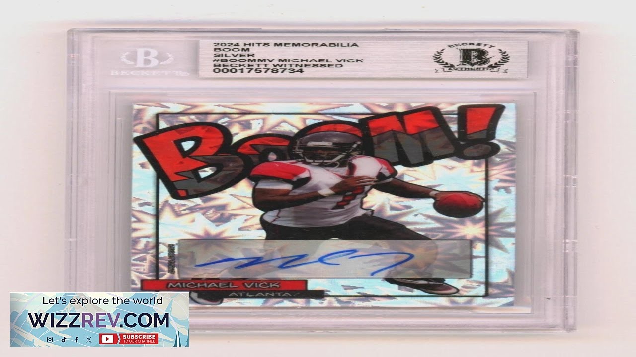Michael Vick 2024 Hits Memorabilia BOOM Silver Signed BGS BAS Auto ...