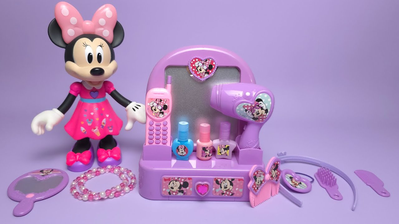 4 Minutes Satisfying With Unboxing Disney Minnie Mouse Beauty Set ASMR ...