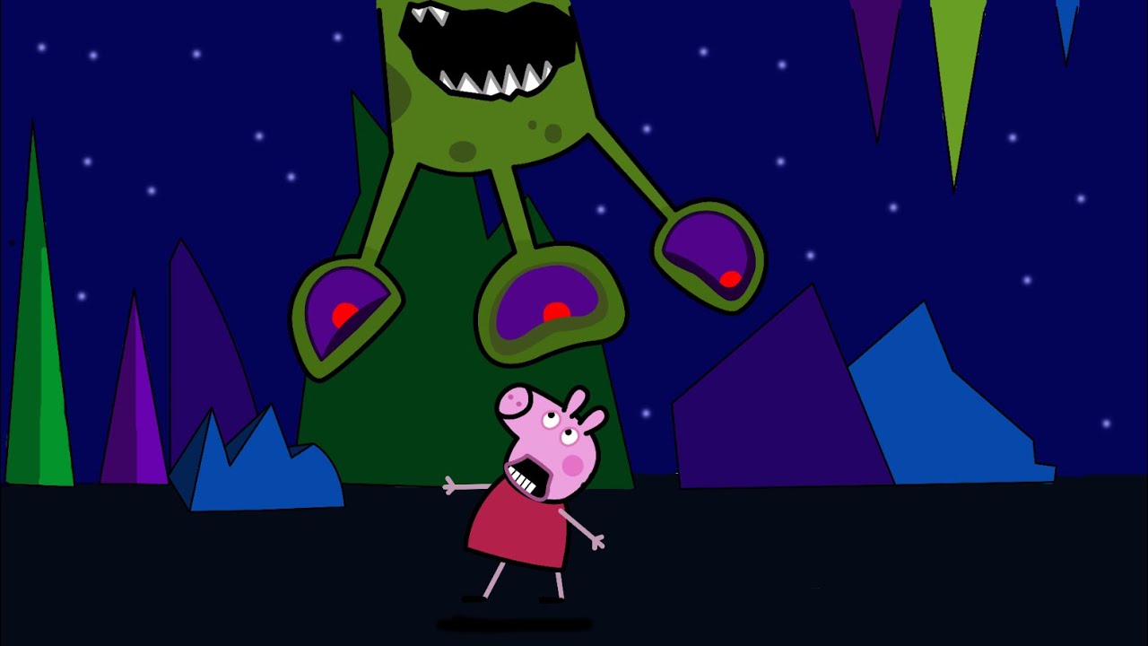 Zombie Apocalypse, Cave Monster Attack | Peppa Pig Fan made Coloring ...