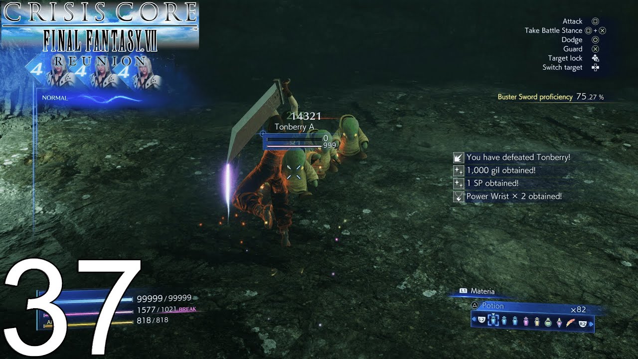 Crisis Core FF VII Reunion [Hard Mode] Walkthrough Part 37 Proficiency ...