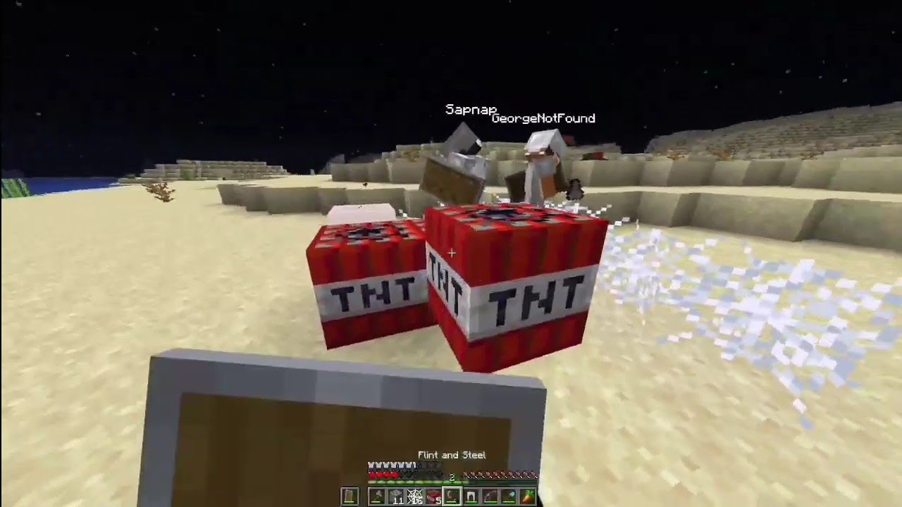 Dream's Cobweb trap against George and Sapnap in Minecraft Manhunt ...