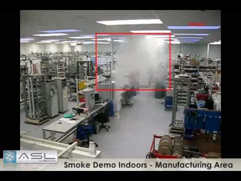 ASL Vision - Video Smoke Detection Demo - Manufacturing Area - YouTube