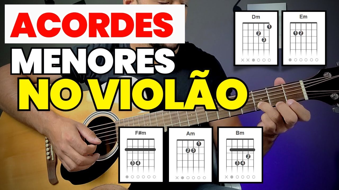 Dicionário De Acordes: Primeiros 9 Acordes Menores Básicos Para ...