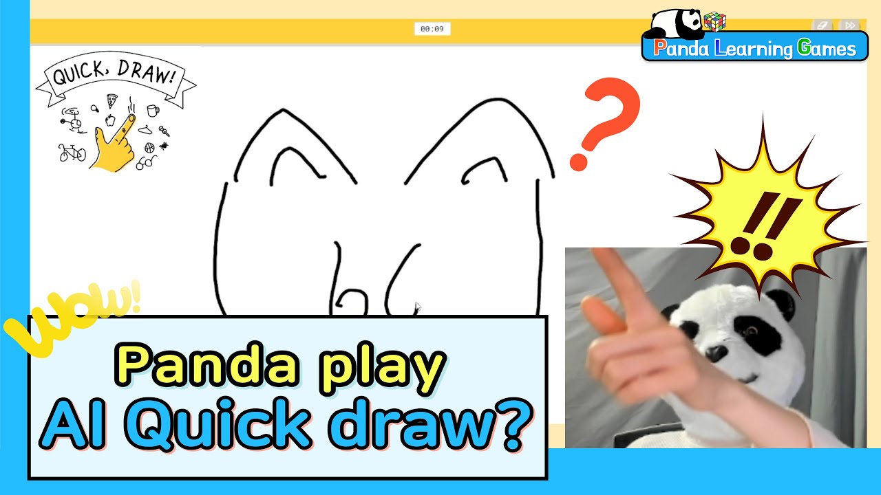 YAY! The Panda Drew a Picture? ‘QUICK, DRAW!’ AI LEARNING - YouTube