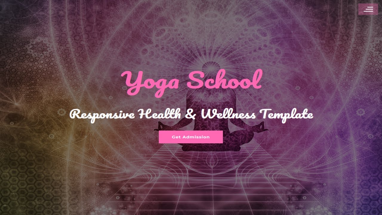 Yoga School - Body Fitness - Meditation Website Design - HTML- CSS ...