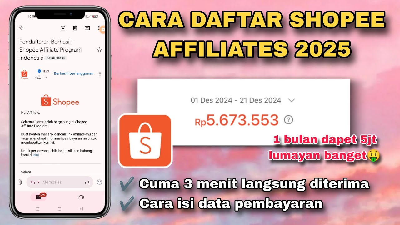 Cara Daftar Shopee Affiliates Program 2025 TANPA MINIMAL FOLLOWERS ...