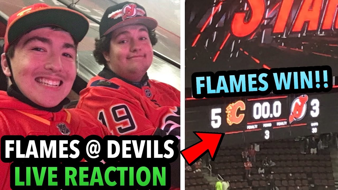 Flames vs Devils LIVE Reaction - YouTube
