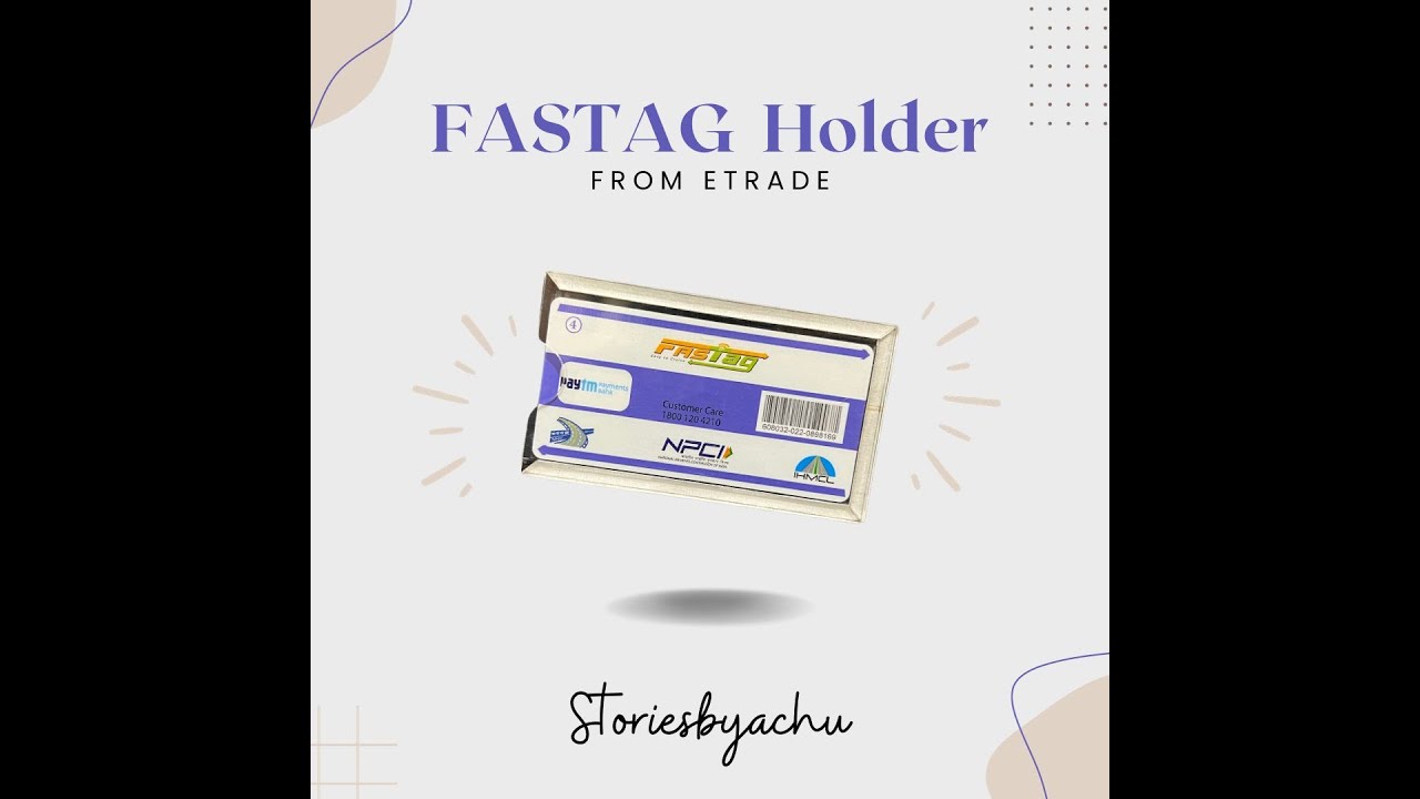 eTrade FASTAG Holder for Cars - Antiscam Design with Acrylic - Rounded ...