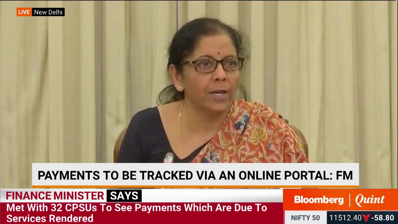 Finance Minister Briefs Media After Meeting Heads Of Central Public ...